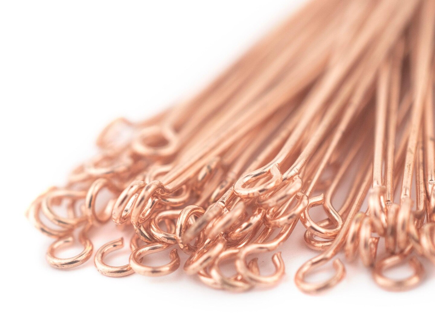 TheBeadChest Copper 21 Gauge 2.5 Inch Eye Pins (Approx 100 pieces ...