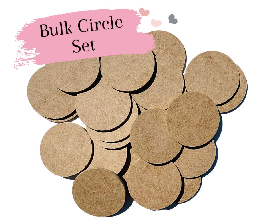 Bulk Set of Circles | Lot of Circles | MDF Craft Rounds | Blank Circles ...