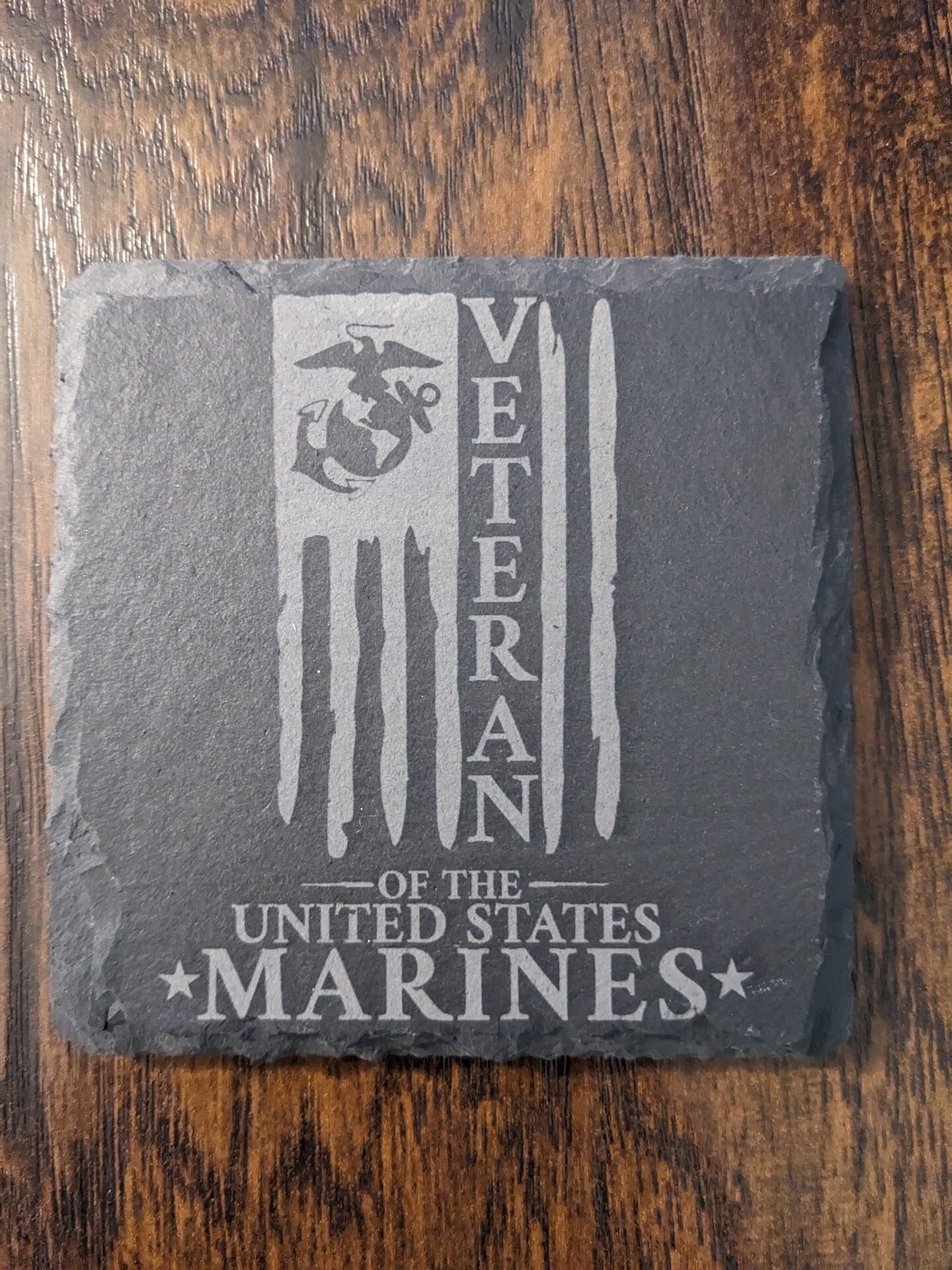 Marine Veteran Slate Coaster | MakerPlace by Michaels