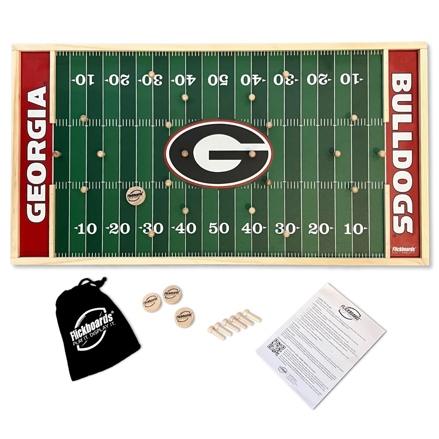 Flickboards 2 in 1 Officially Licensed Georgia Bulldogs Party Game and ...