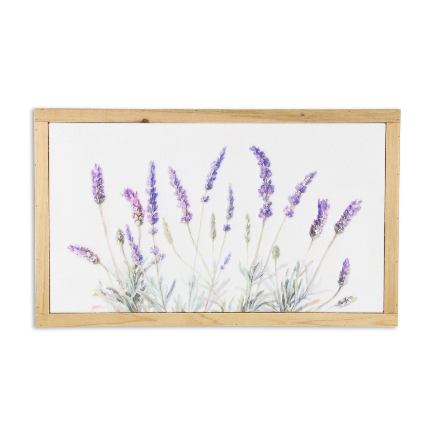 Contemporary Home Living Framed Lavender Bouquet Rectangular Wall Art ...