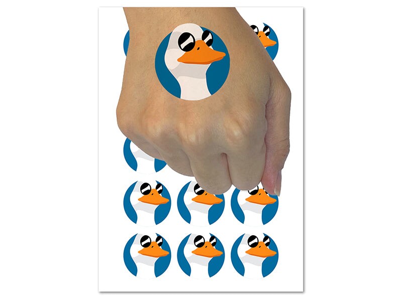 Cool Duck with Sunglasses Temporary Tattoo Water Resistant Fake Body ...