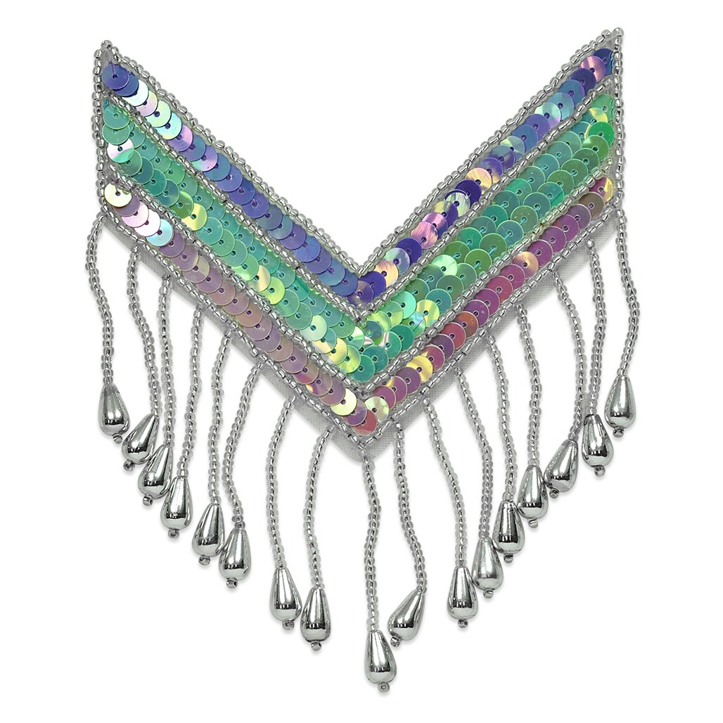 4 1/2" x 4" Western Chevron Fringe Sequin Applique/Patch | Michaels