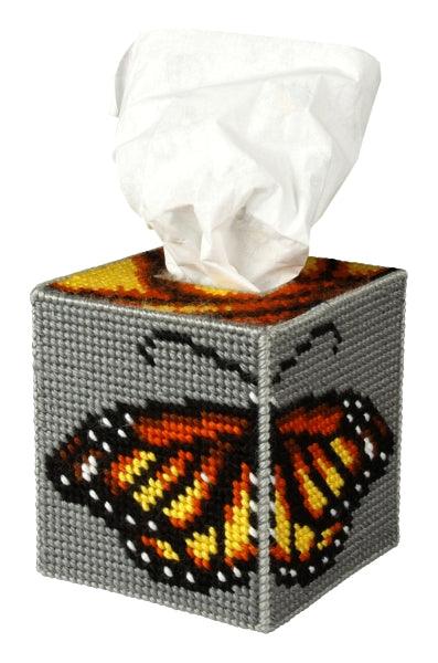 Tissue box cover - needlepoint (halfstitch) kit "Butterfly" 5102 | Michaels