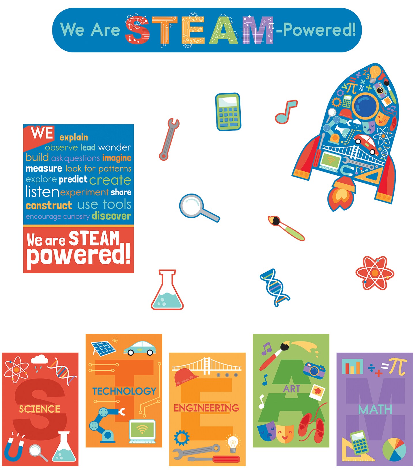 Carson Dellosa – STEAM Bulletin Board Set, Classroom Décor, 22 Pieces ...
