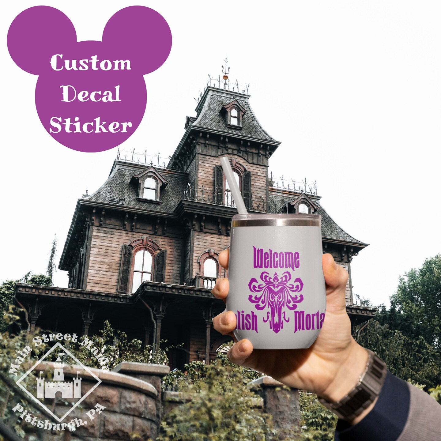 Welcome Foolish Mortals Haunted Mansion Decal Sticker Disney Inspired ...