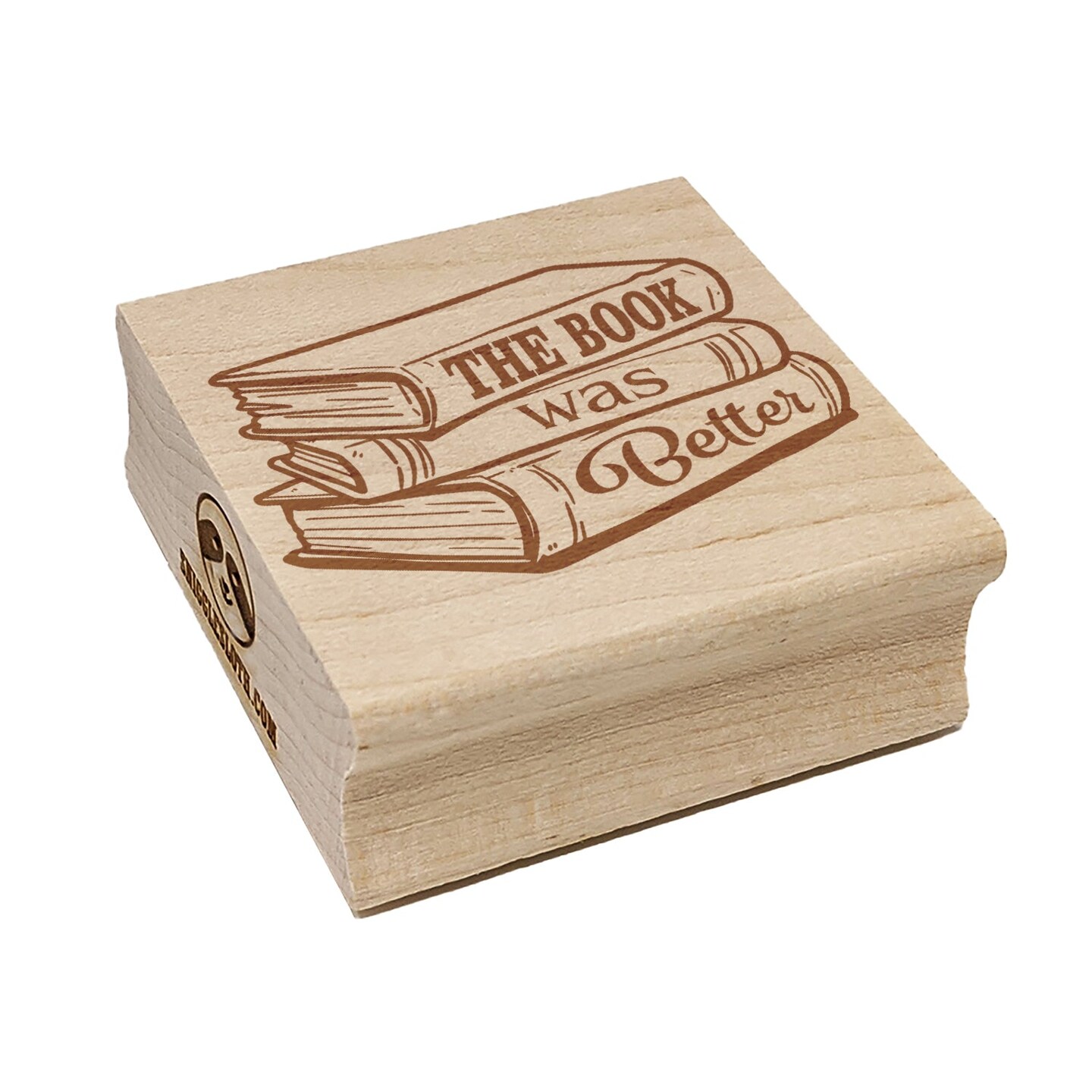 The Book Was Better Stacked Square Rubber Stamp for Stamping Crafting ...