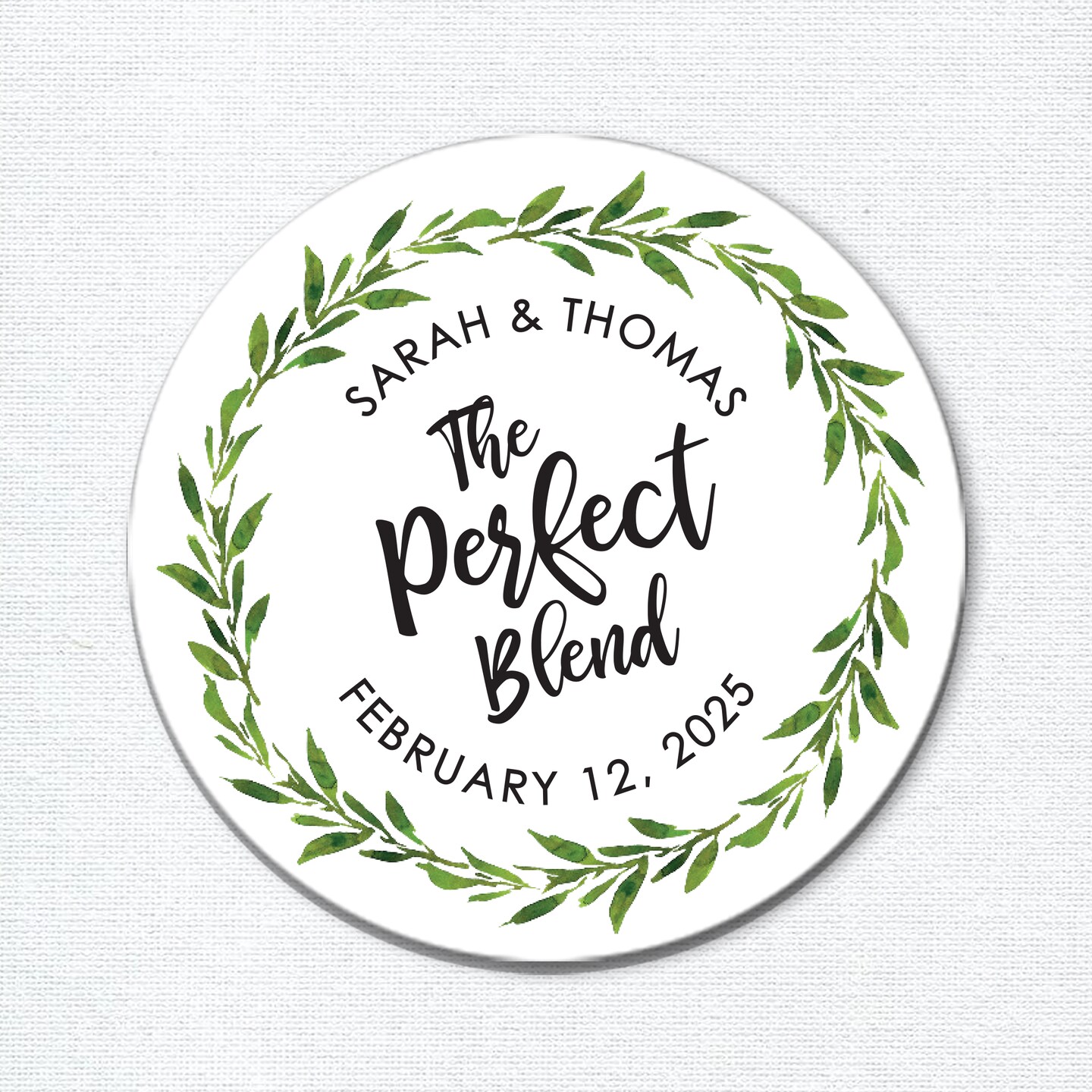 The Perfect Blend Stickers, Custom Favor Stickers, Coffee or Tea Bag ...