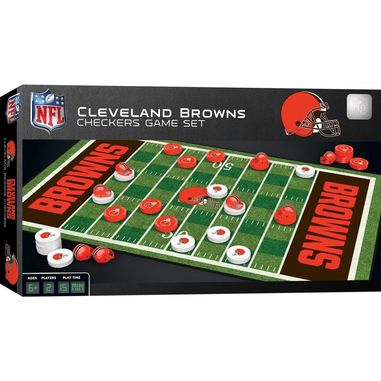 Cleveland Browns Checkers Board Game Nfl Officially Licensed 24 Pieces ...