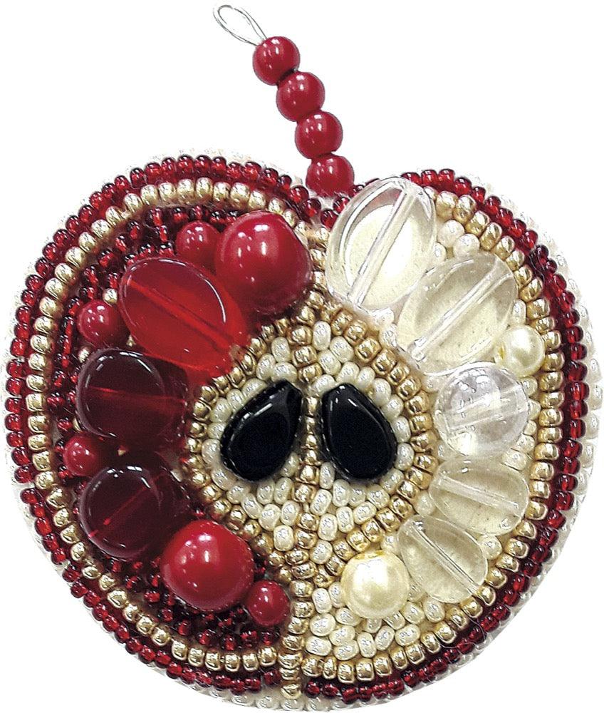 BP-188C Beadwork kit for creating brooch Crystal Art "Red apple" | Michaels