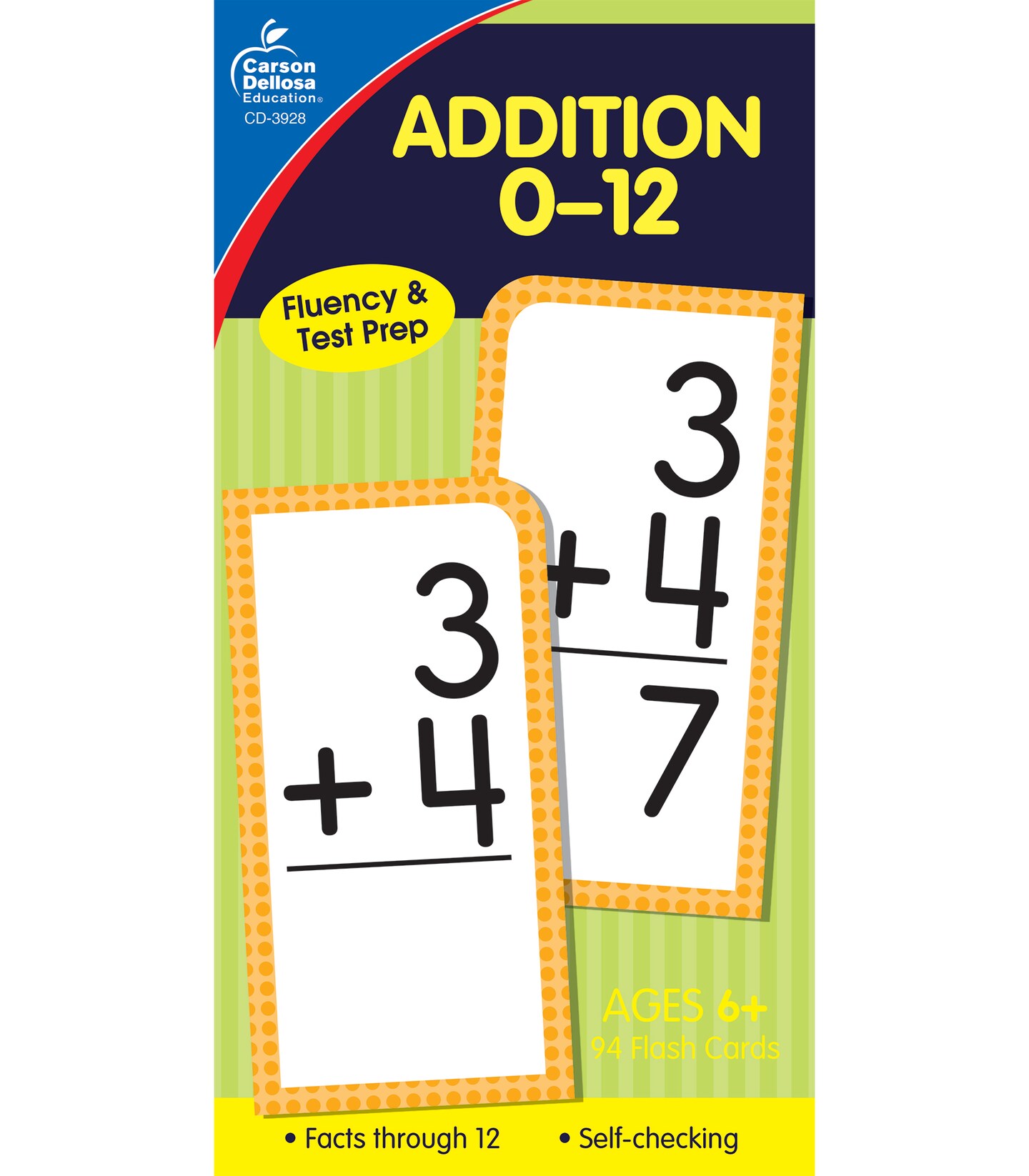 Carson Dellosa | Addition Flash Cards | Facts 0–12, Ages 6+, 94ct | Michaels