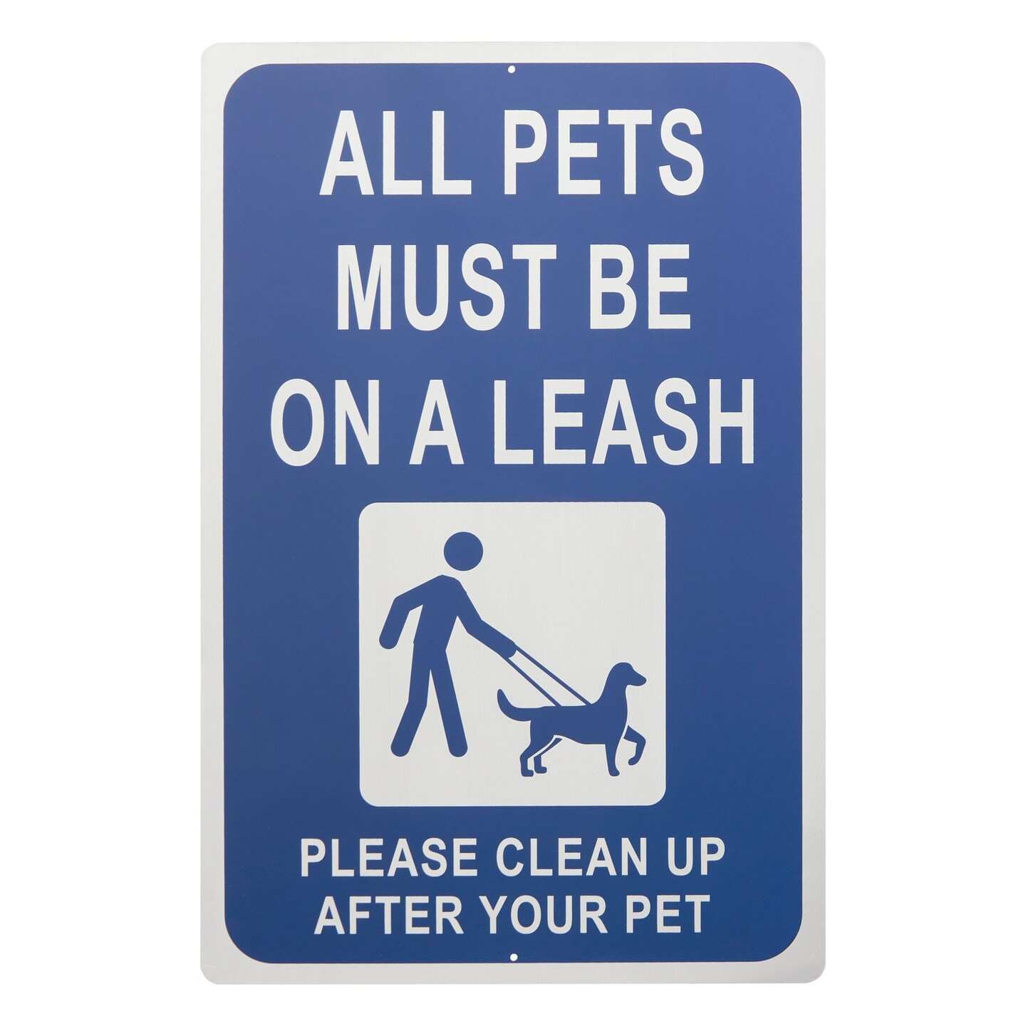 Aluminum All Pets Must Be On A Leash, Please Clean Up After Your Pet ...