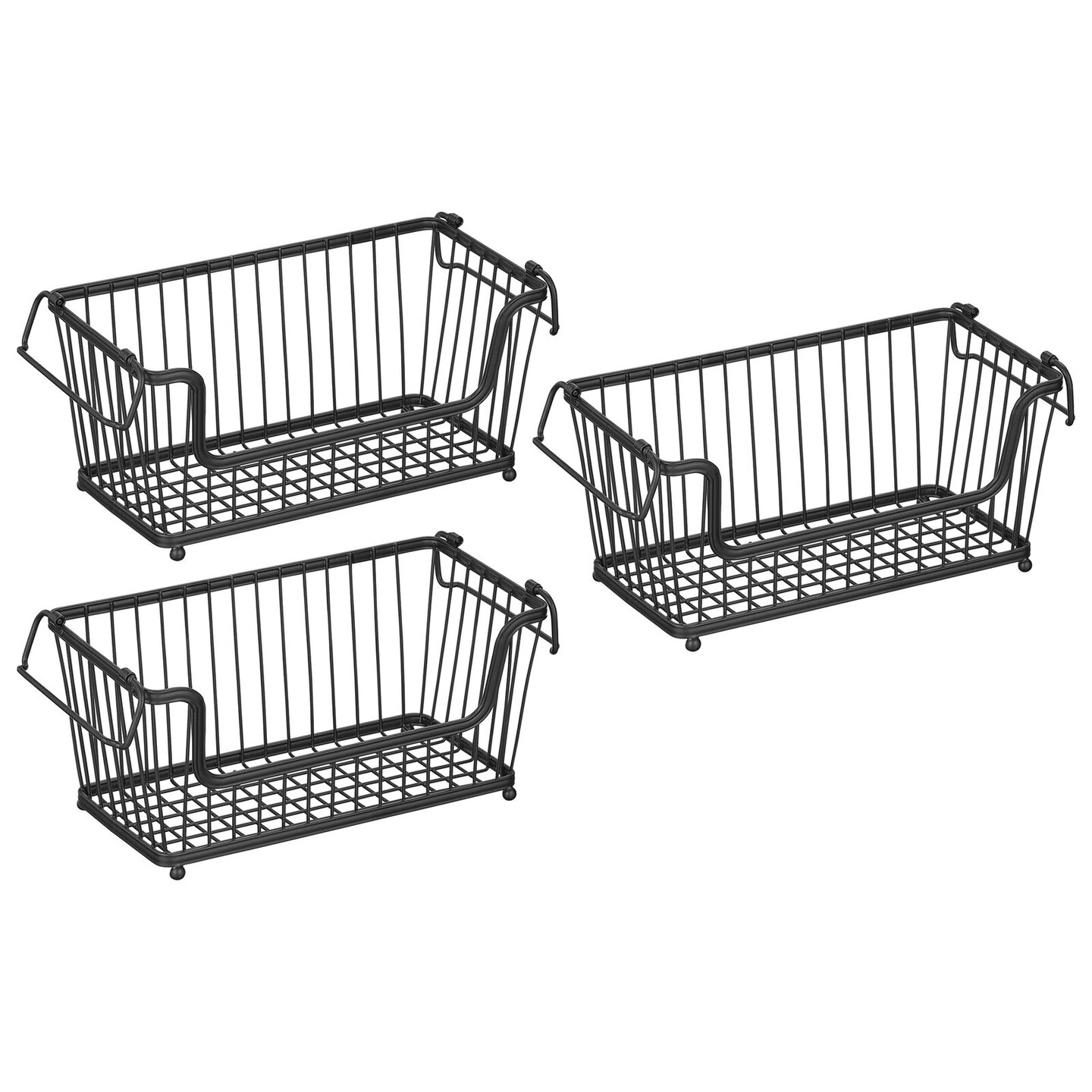 mDesign Stackable Storage Basket with Handles, 3 Pack | Michaels