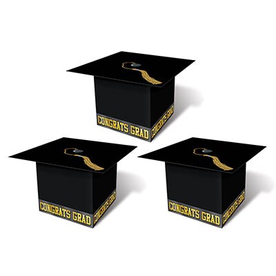Grad Cap Favor Boxes-Black | Michaels