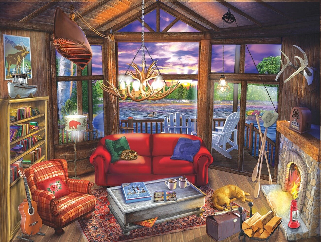Sunsout Evening at the Cabin 300 pc Jigsaw Puzzle 31425 | Michaels