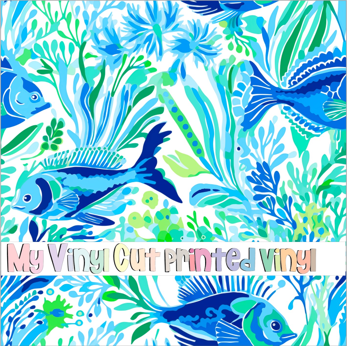 12 x 12 inch Sheet of Printed Vinyl or HTV in the Preppy Coral E ...