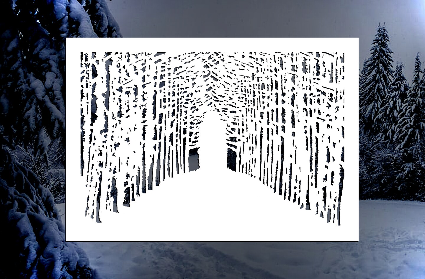 Wooded Path Reusable Stencil (Many Sizes) | MakerPlace by Michaels