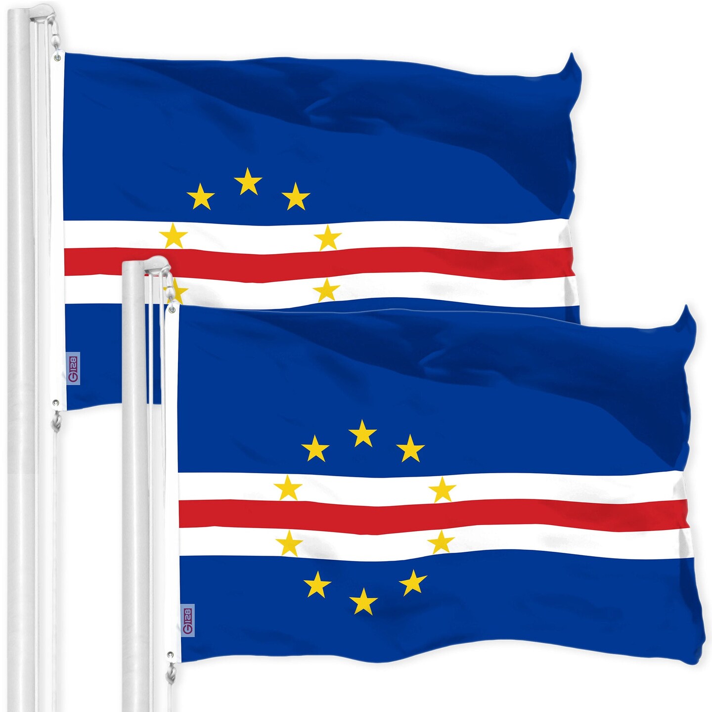 G128 2 Pack: Cape Verde Cape Verdean Flag | 3x5 Ft | LiteWeave Pro ...