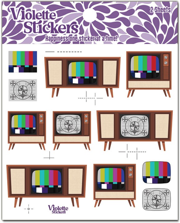Retro TV Stickers - 3 Packages | Michaels