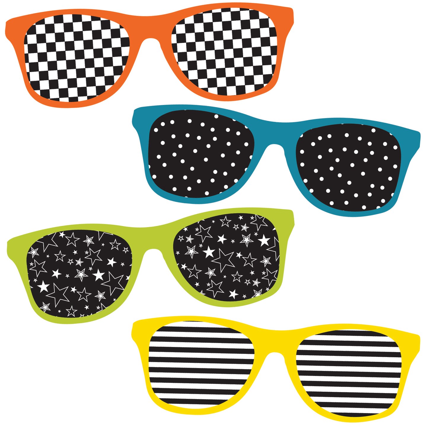 Carson Dellosa 36pc Mini Summer Sunglasses Bulletin Board Decorations ...