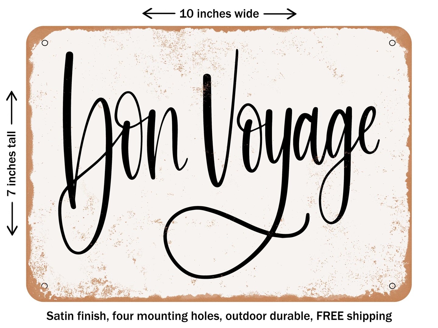 DECORATIVE METAL SIGN - Bon Voyage - Vintage Rusty Look | Michaels