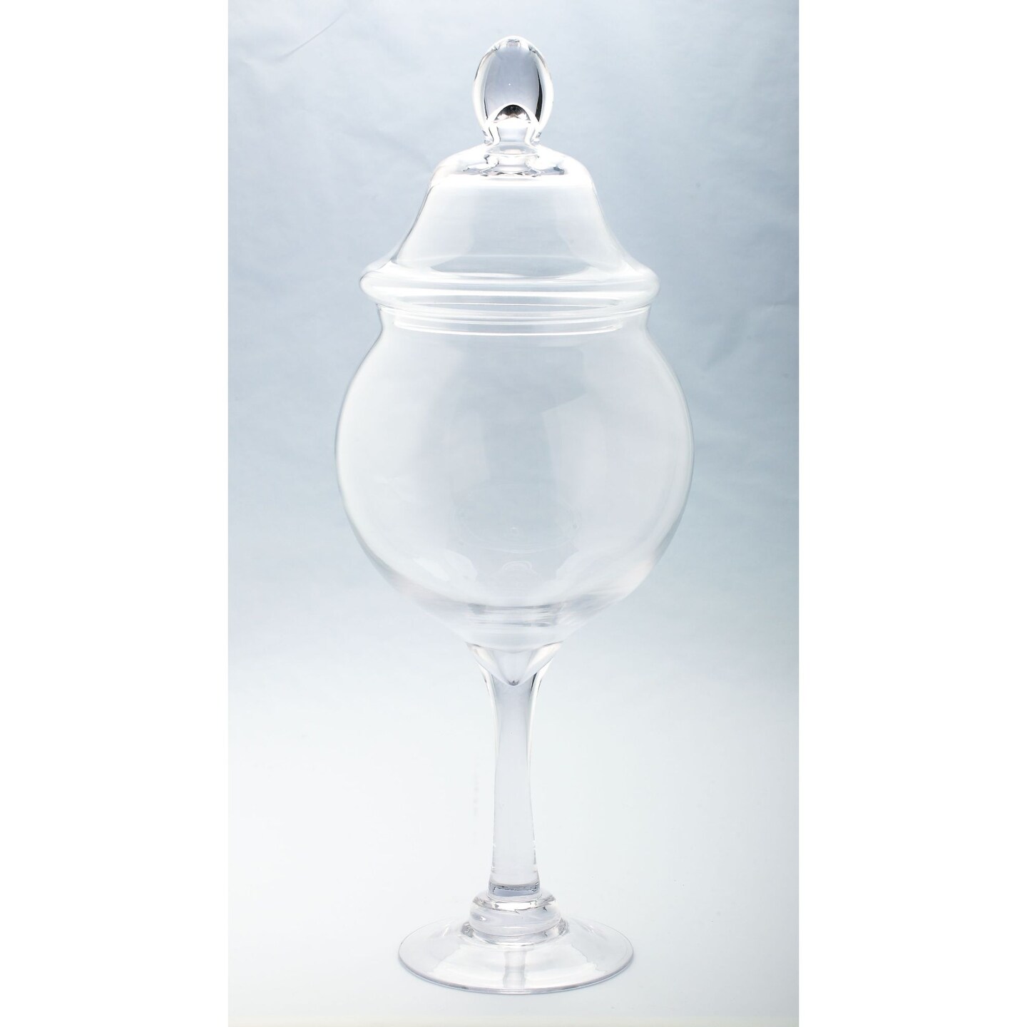 Cc Home Furnishings 255 Clear Hand Blown Glass Jar With Finial Lid