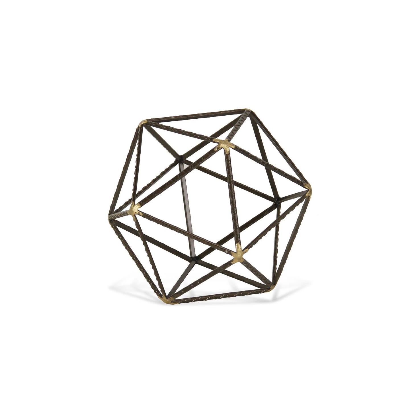 Contemporary Home Living 6.25" Silver and Brown Multi Sided Small Die ...