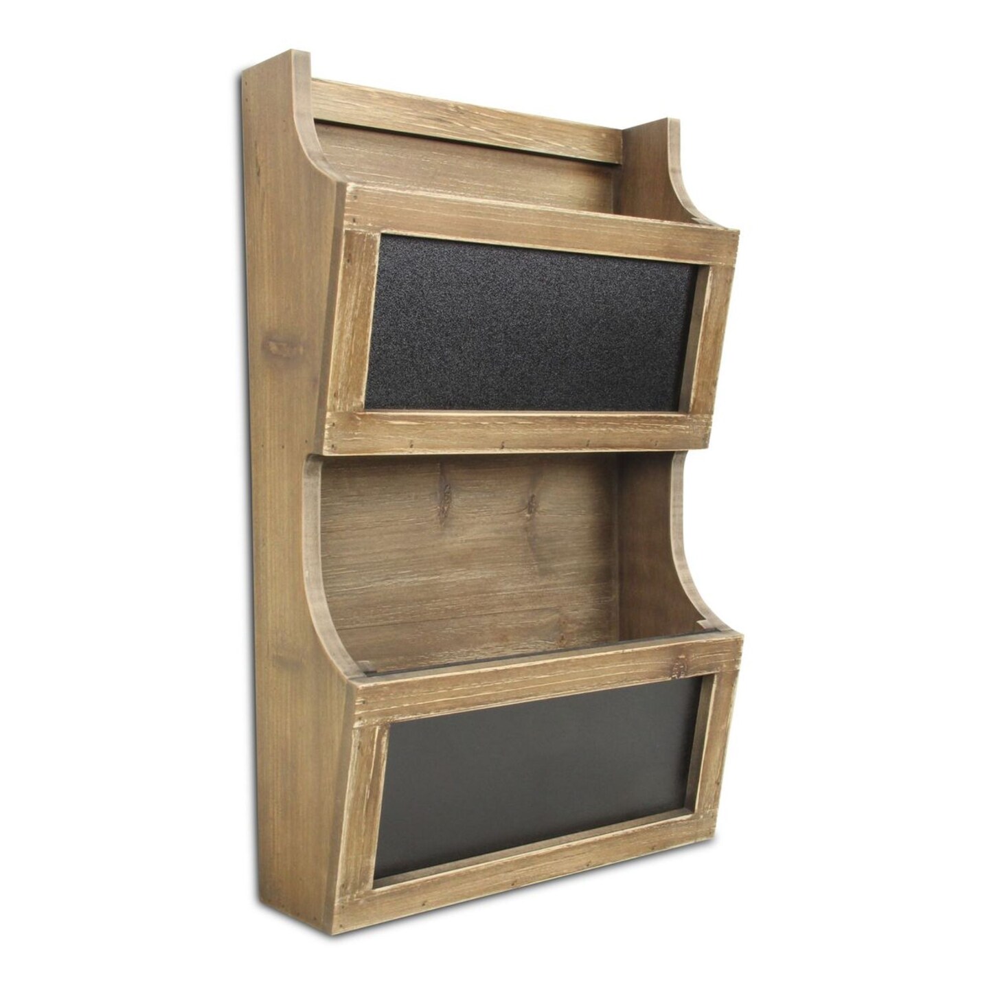 Contemporary Home Living 19" Brown and Black Farmhouse Two Tier Storage ...