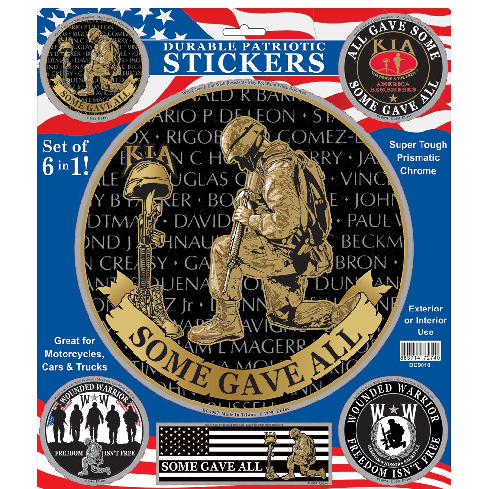 Patriotic KIA Honor Sticker set of 6 (12.25"x14.25") | Michaels