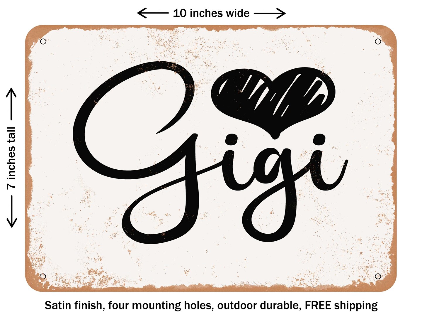 DECORATIVE METAL SIGN - Blessed Gigi - Vintage Rusty Look | Michaels