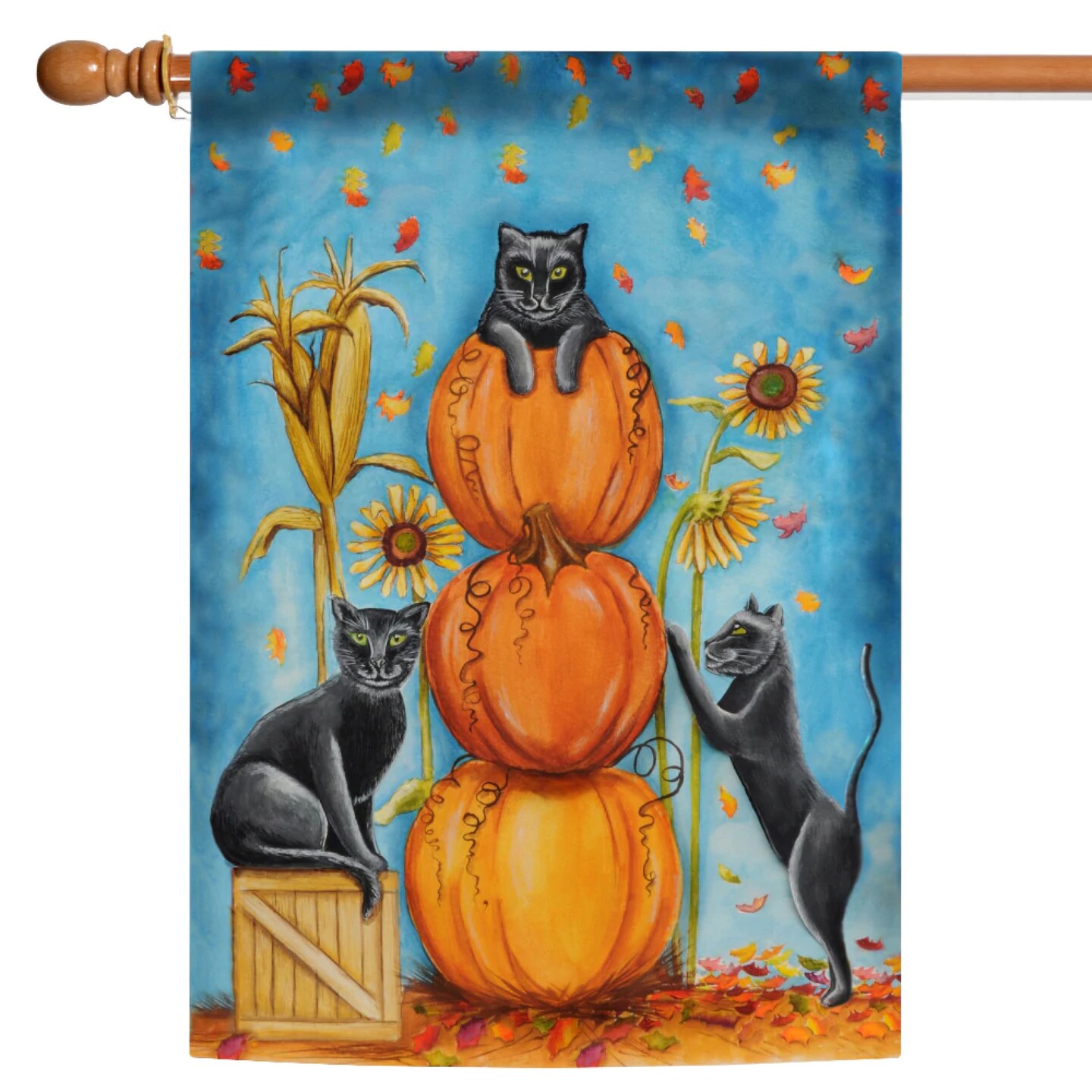 Toland Home Garden Harvest Cats Rectangular Outdoor House Flag 40" x 28 ...
