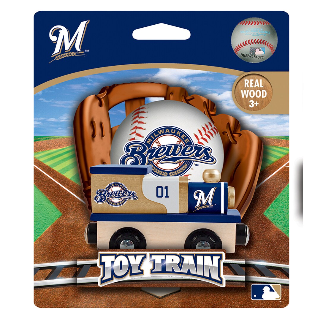Masterpieces Officially Licensed MLB Milwaukee Brewers Wooden Toy Train ...