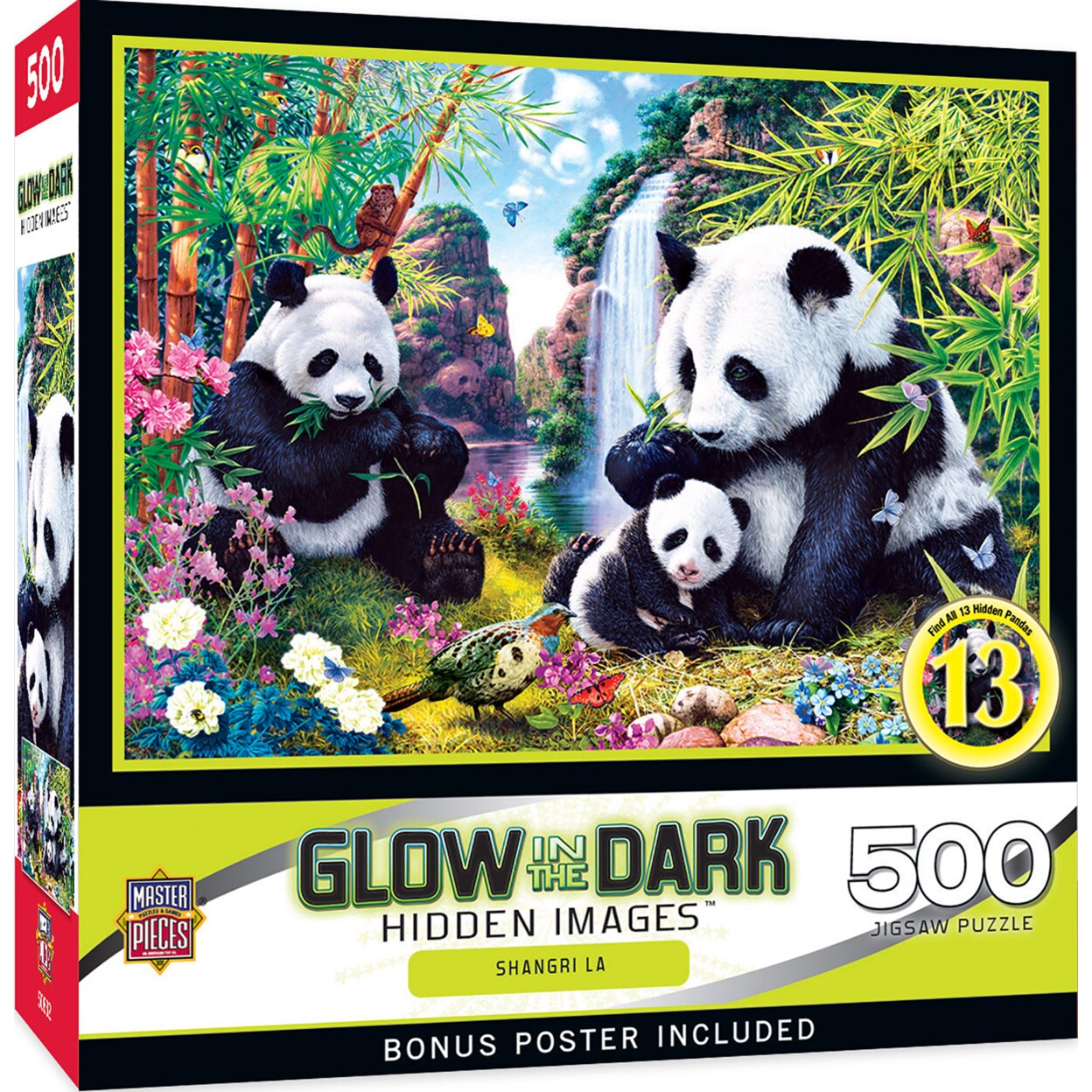 Masterpieces 500 Piece Glow in the Dark Puzzle - Shangri La - 15"x21 ...