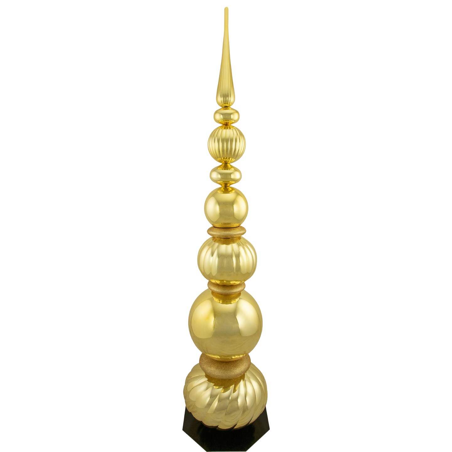 Northlight Shiny Ball Finial Tower Commercial Christmas Decoration - 4. ...