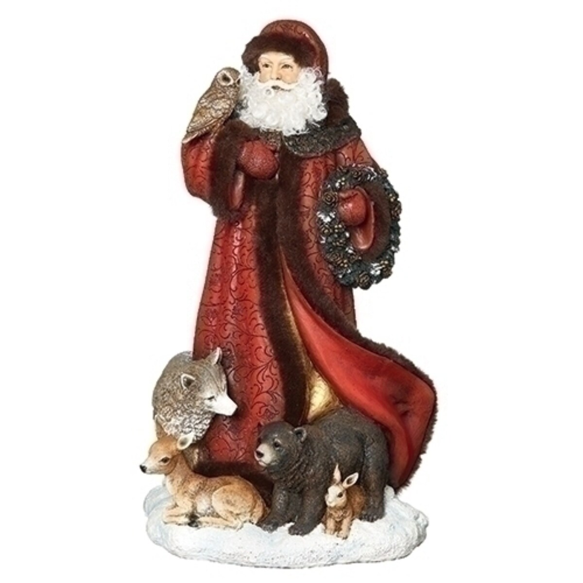 Roman 15.5" Red Santa with Animals Christmas Tabletop Figurine | Michaels