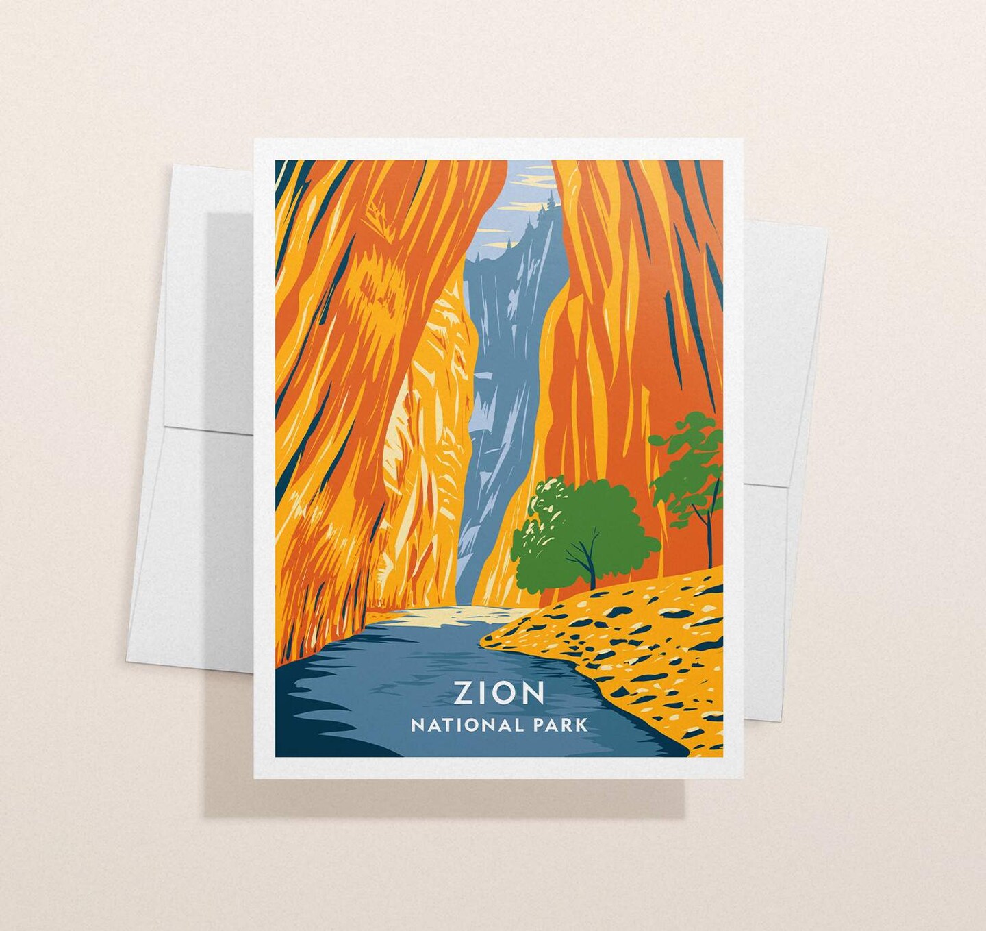 Zion National Park Greeting Card | Note Cards With Envelopes ...
