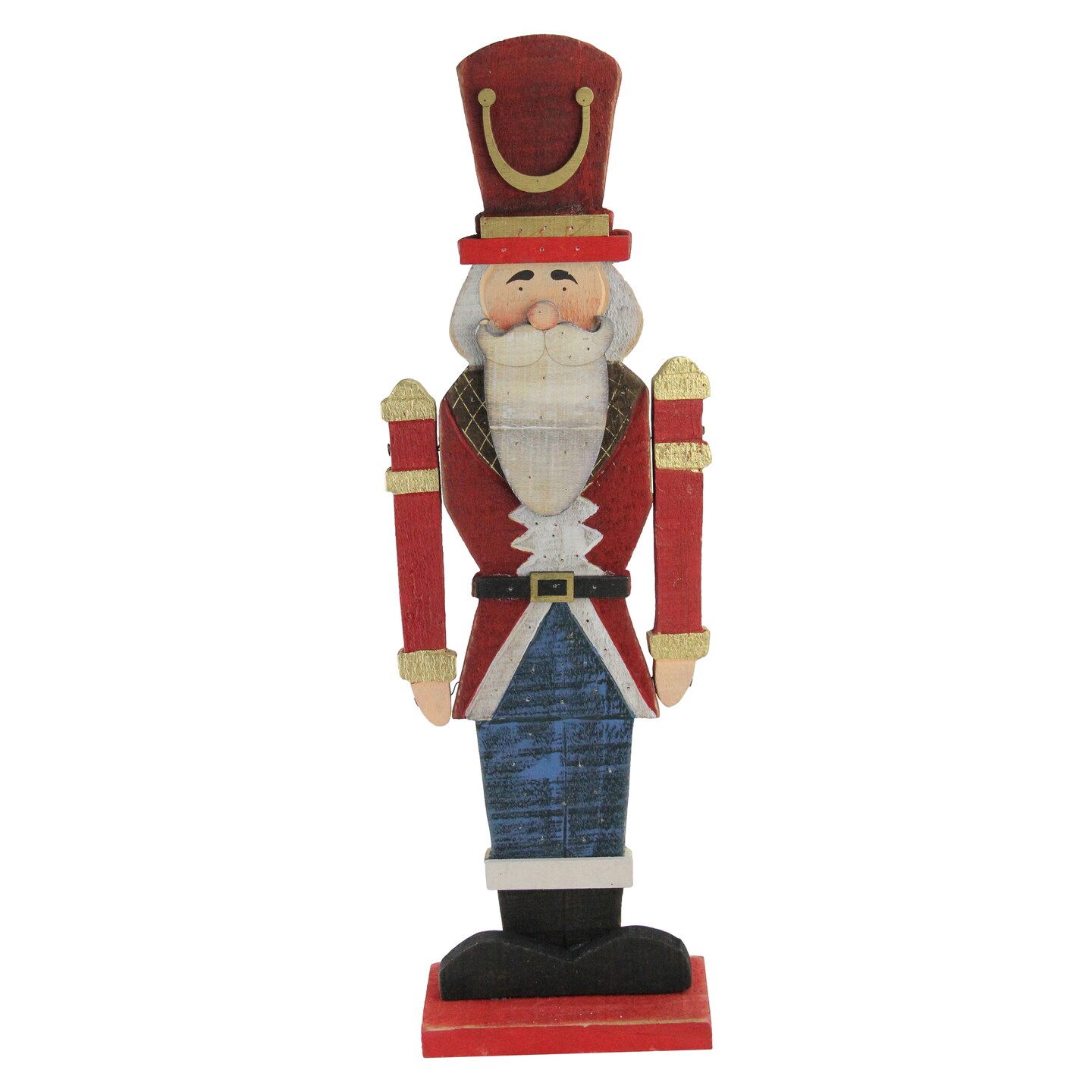 Northlight 21" Red and Blue Painted Wooden Standing LED Nutcracker | Michaels
