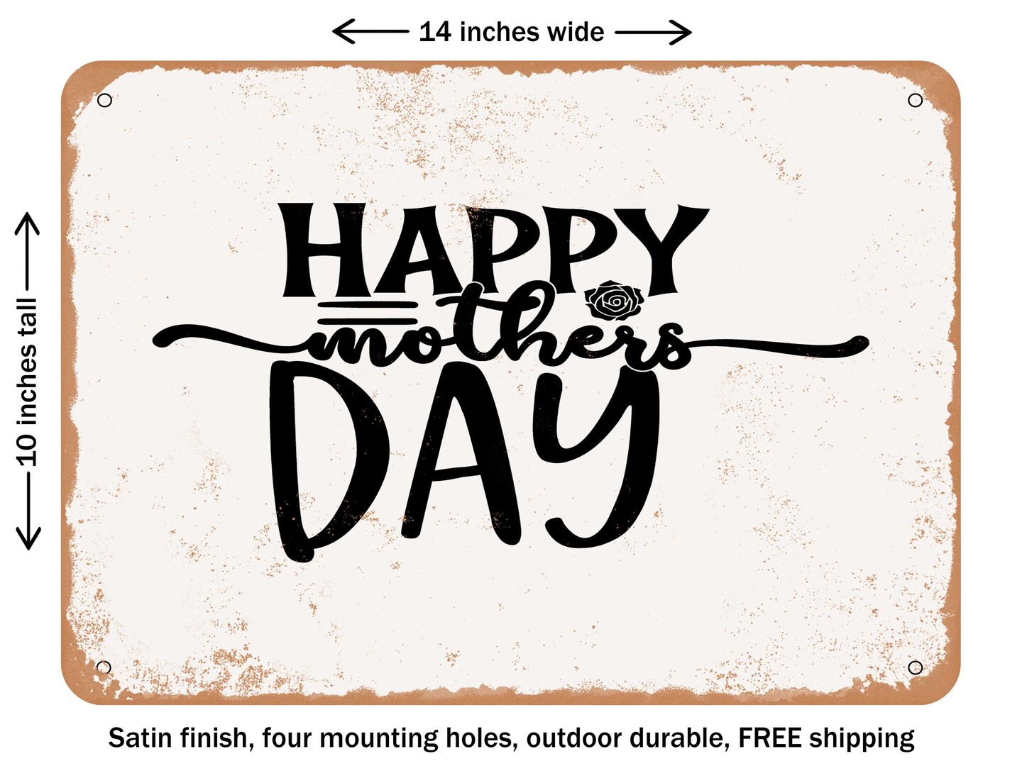 DECORATIVE METAL SIGN - Happy Mother's Day - Vintage Rusty Look | Michaels