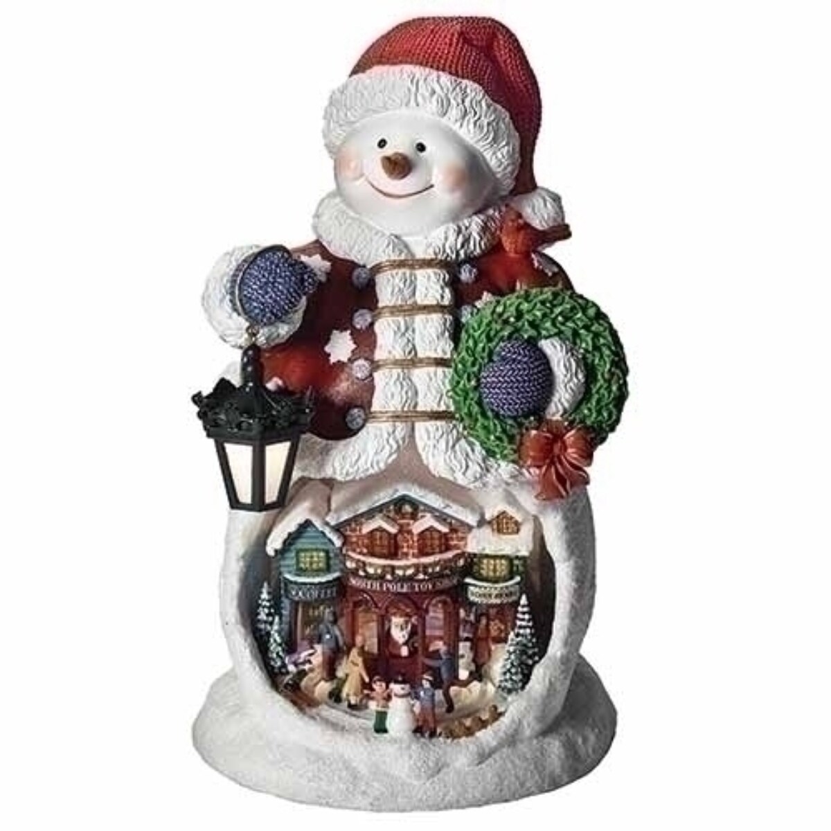 Roman 12.75" LED Lighted Musical Snowman Christmas Tabletop Figurine ...