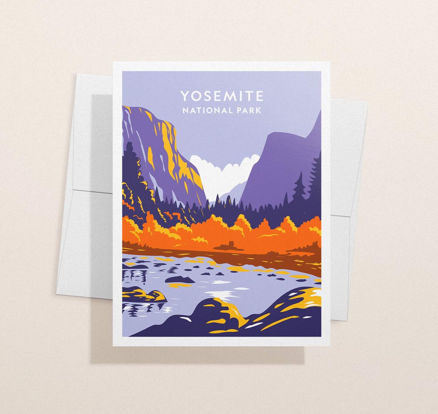 Yosemite National Park Greeting Card | Note Cards With Envelopes ...