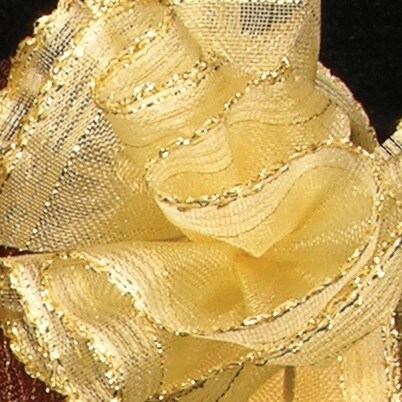 The Ribbon People Yellow and Gold Woven Edge Pull Bow Craft Ribbon 1.5 ...