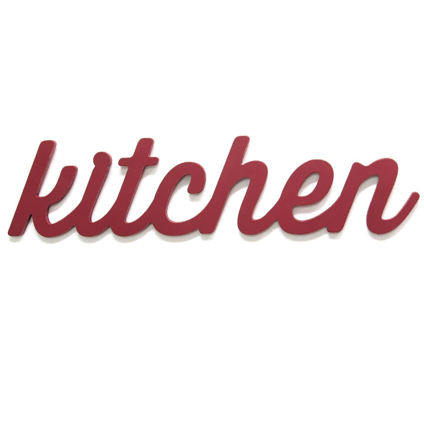 Contemporary Home Living 23" Red Classic Kitchen Wood Word Design ...
