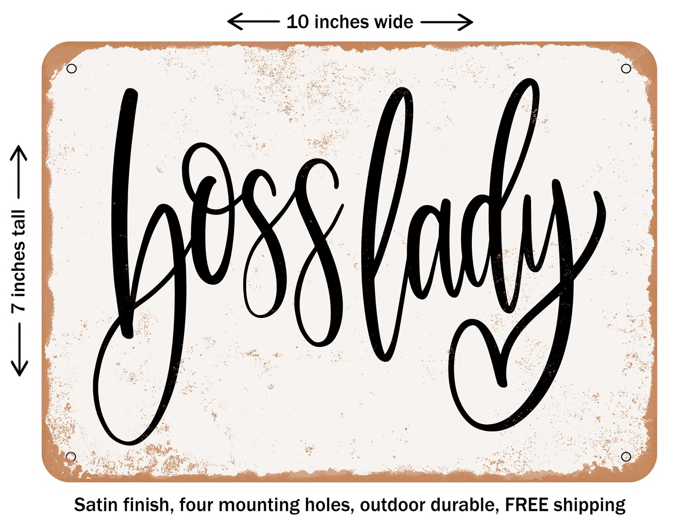 DECORATIVE METAL SIGN - Boss Lady - 2 - Vintage Rusty Look | Michaels