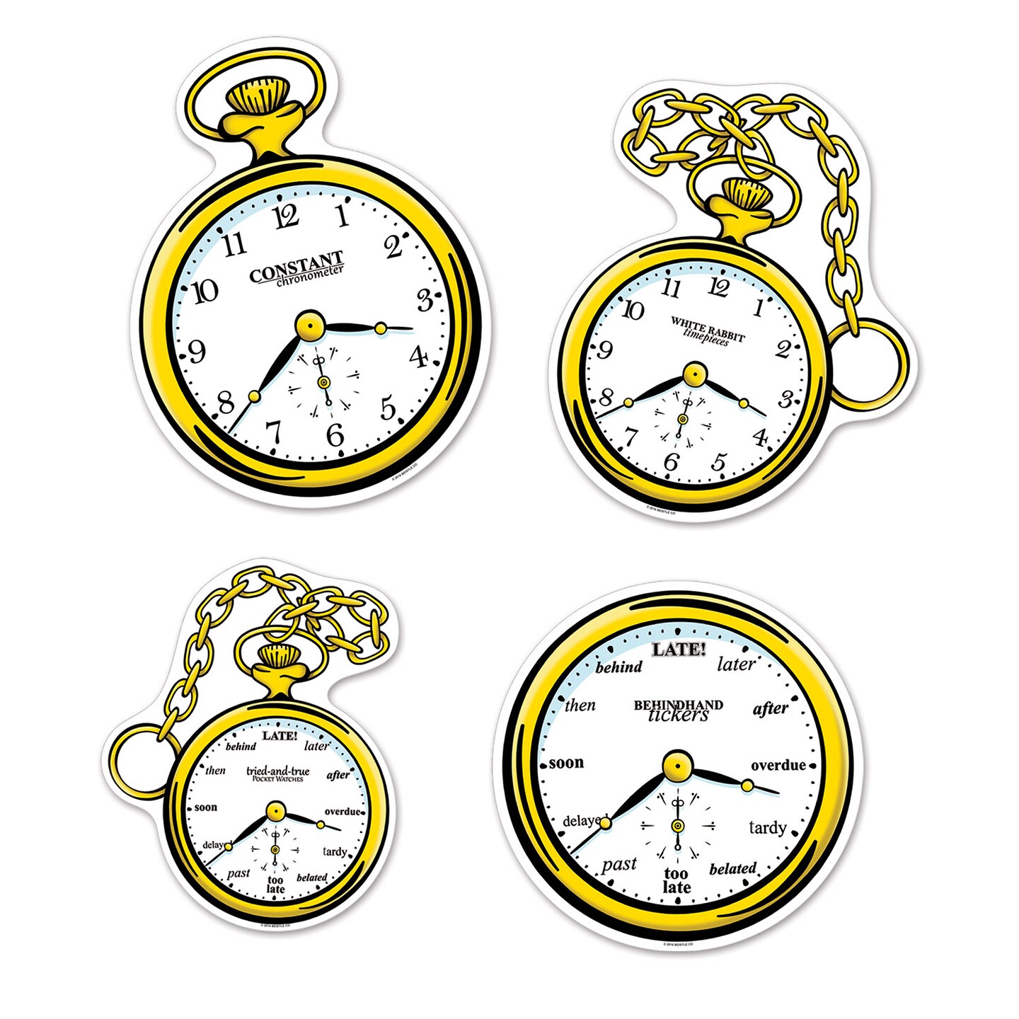 Party Central Club Pack of 48 Yellow and White Clock Cutouts 12.75" | Michaels