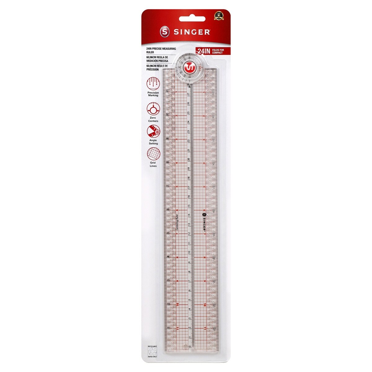 SINGER Precision Measuring Folding Ruler -24" | Michaels