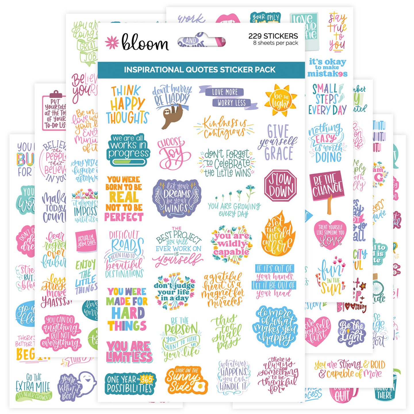 bloom daily planners Sticker Sheets, Inspirational Quotes | Michaels