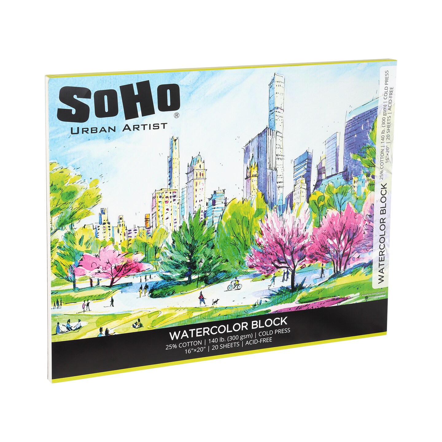 SoHo Urban Artist Watercolor Blocks - 140lb Cold Press, Professional ...