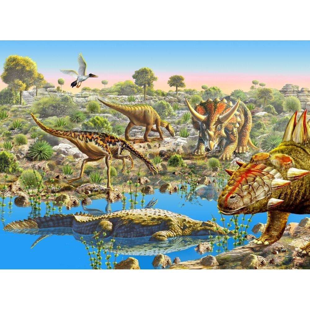 Dinosaur Panorama Poster Print By Adrian Chesterman | Michaels