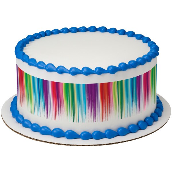Brush Stroke Edible Cake Topper Image Strips | Michaels