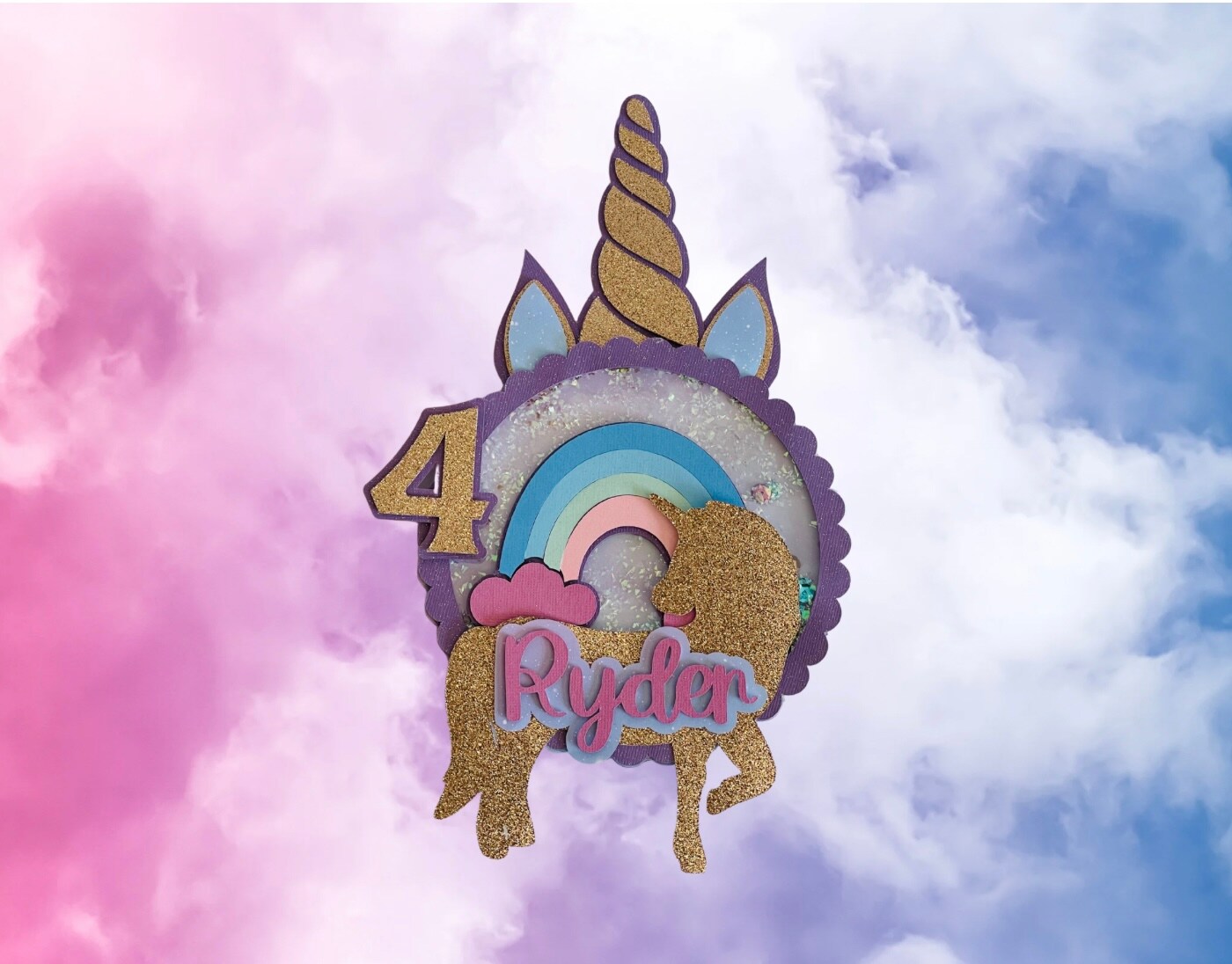 Unicorn Cake Topper, Custom Unicorn Cake Topper, Unicorn Birthday Party ...